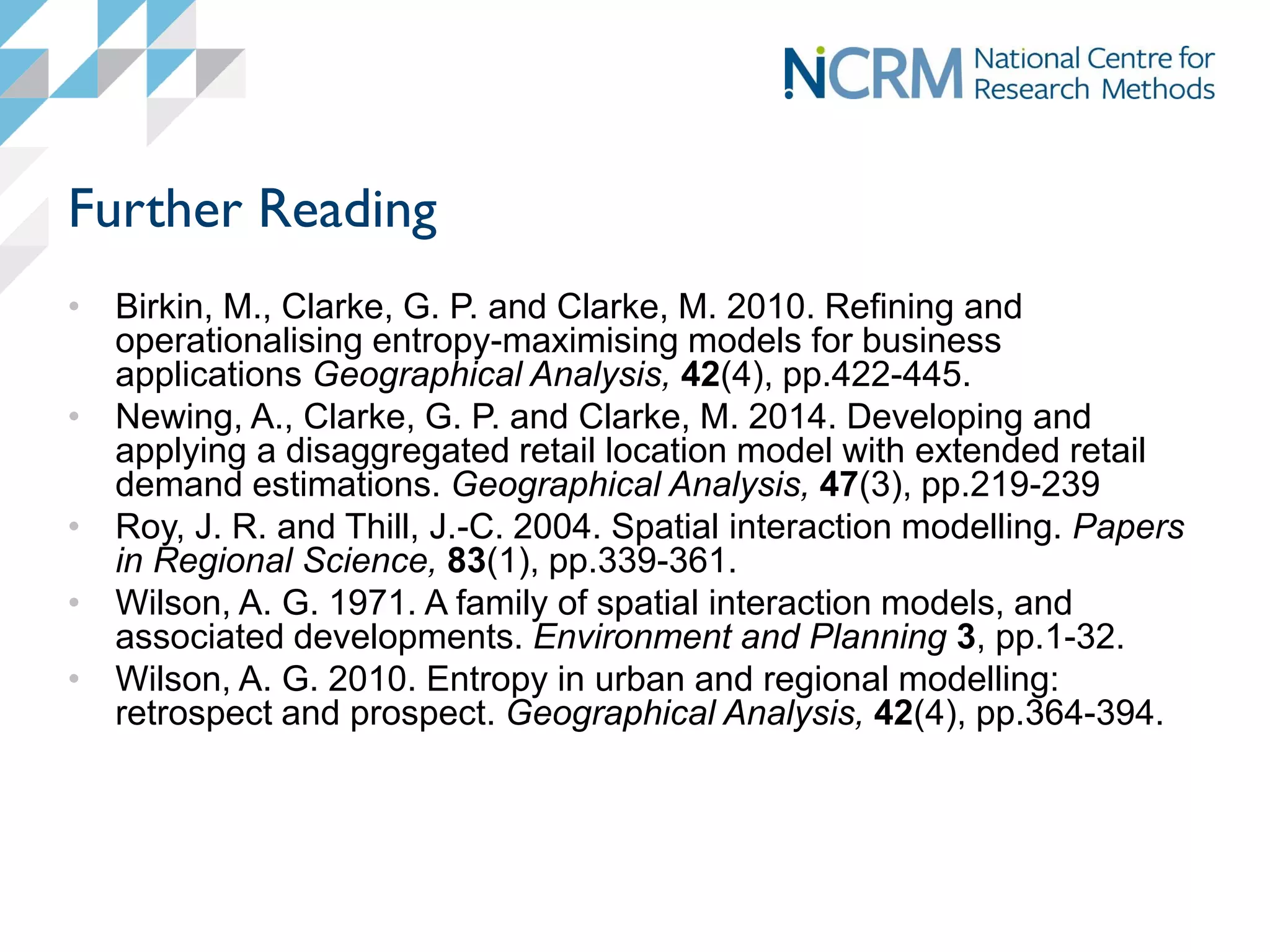 Introduction to spatial interaction modelling | PDF