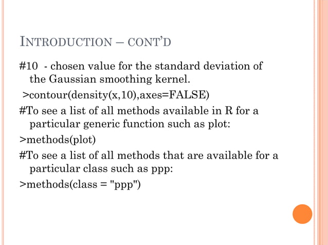 Introduction to spatstat | PPT