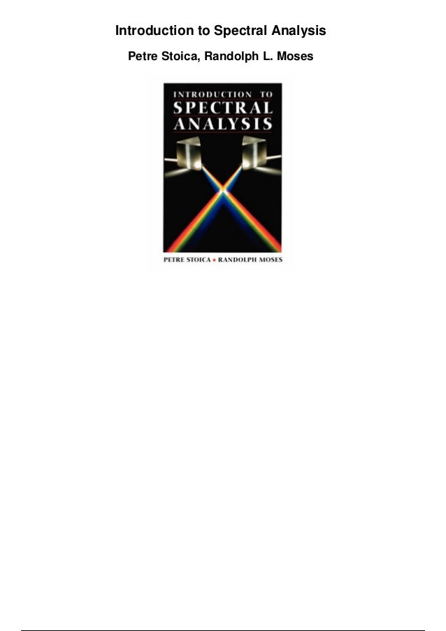 Introduction To Spectral Analysis Pdf