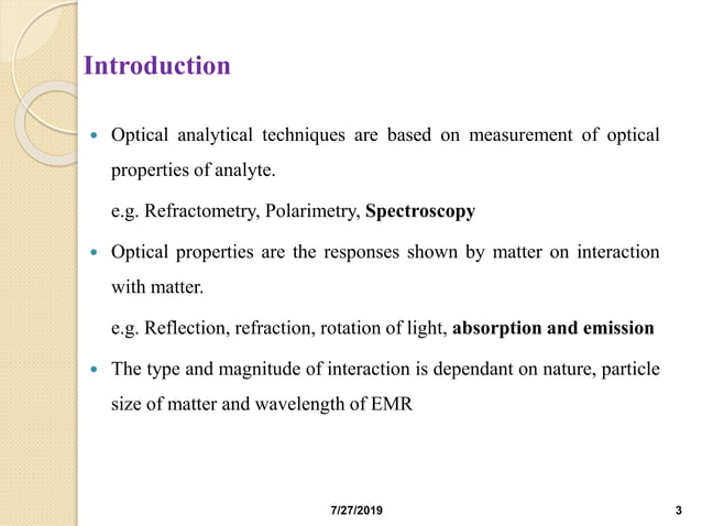Introduction to spectroscopy | PPTX | Chemistry | Science