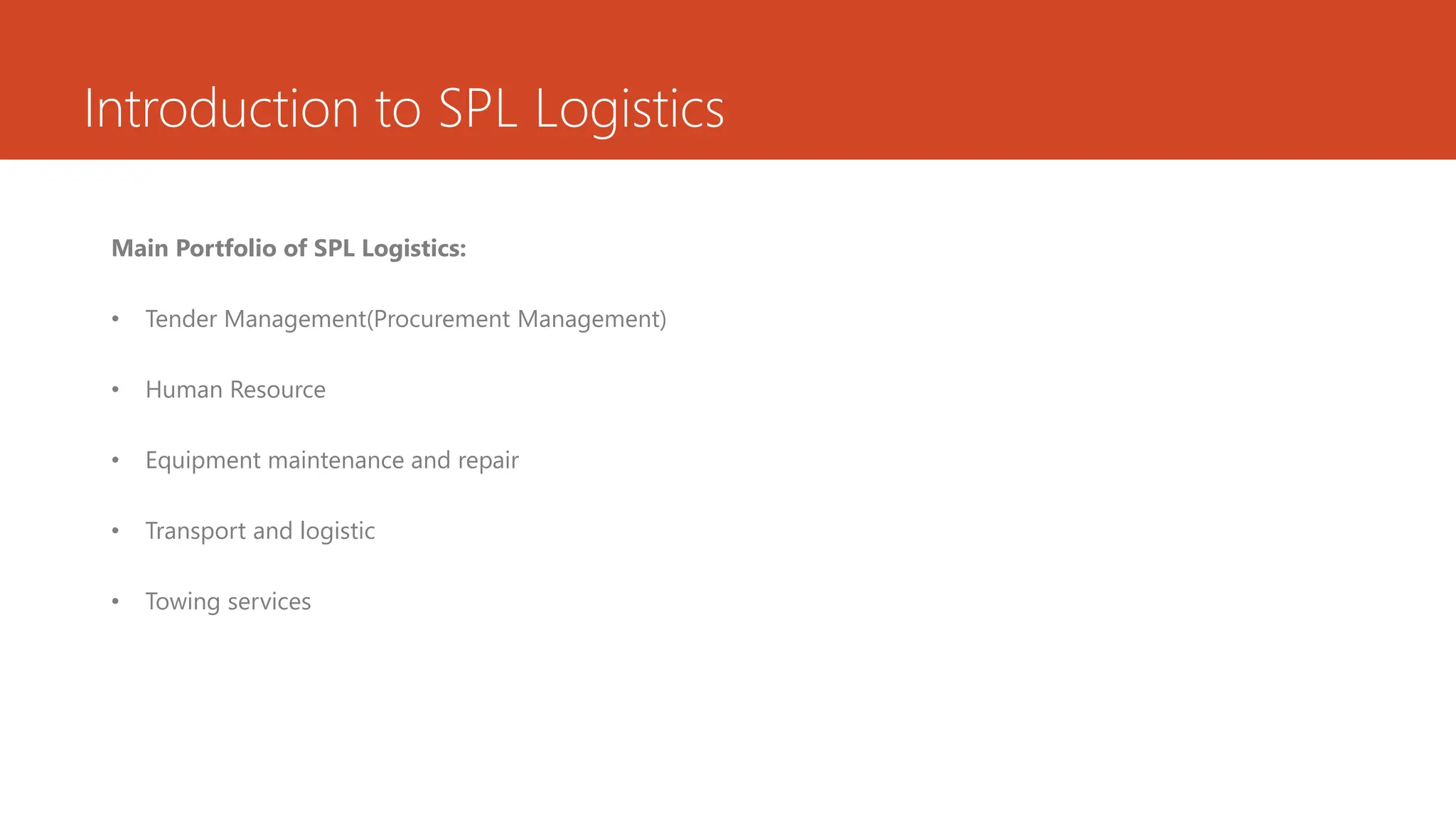 Introduction to SPL Transportation & Logistics | PPTX