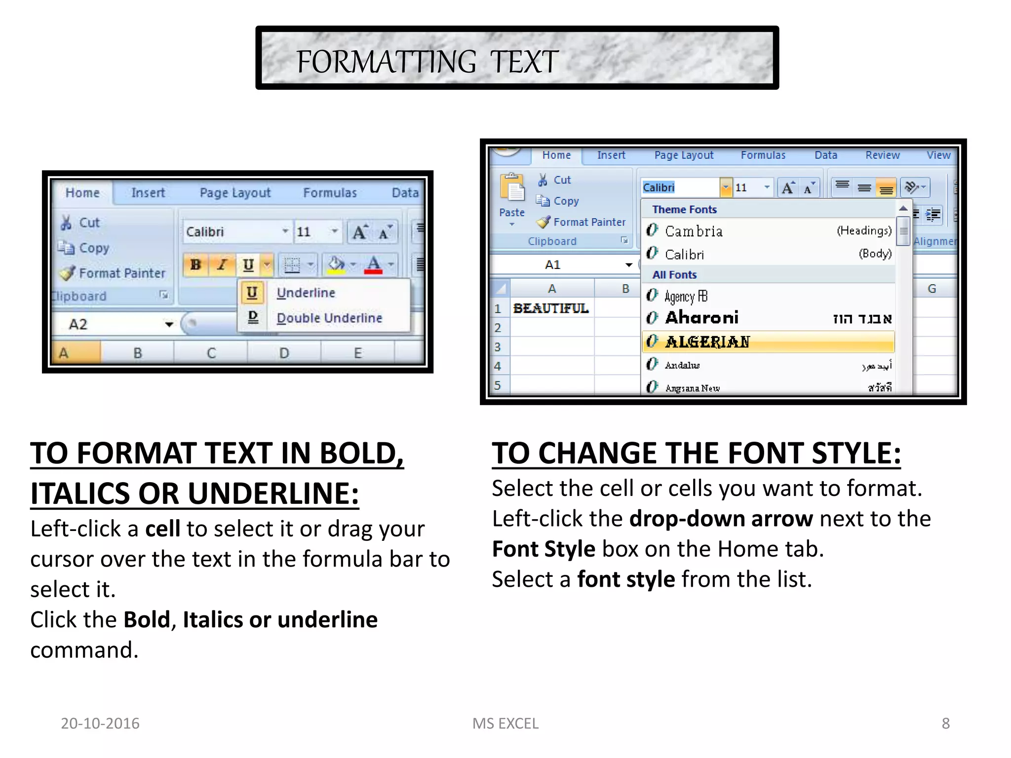 Introduction to spreadsheet | PPT