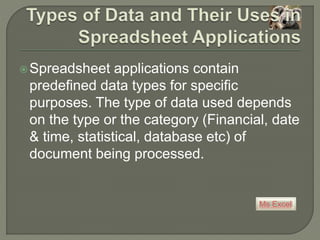 Introduction to Spreadsheet Applications | PPTX