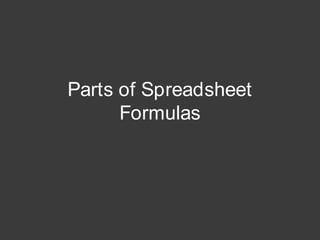 Introduction to spreadsheets | PDF