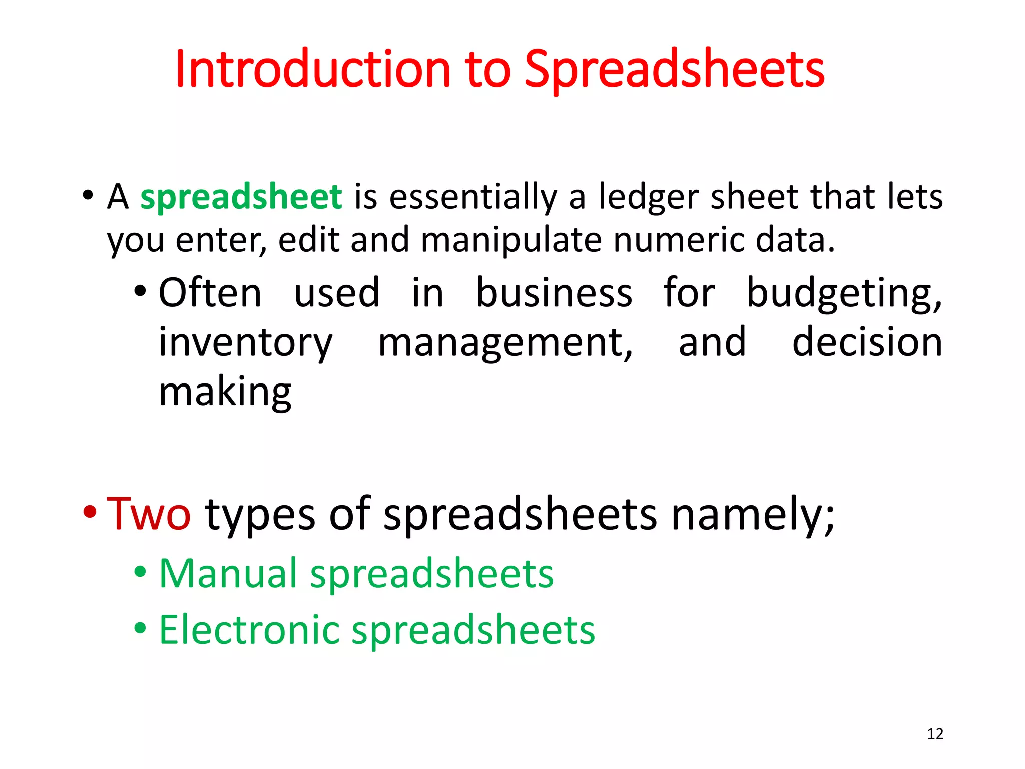 Introduction to Spreadsheets.ppt