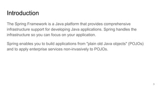 Introduction to Spring Framework | PPT