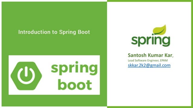 Introduction to spring boot | PPTX