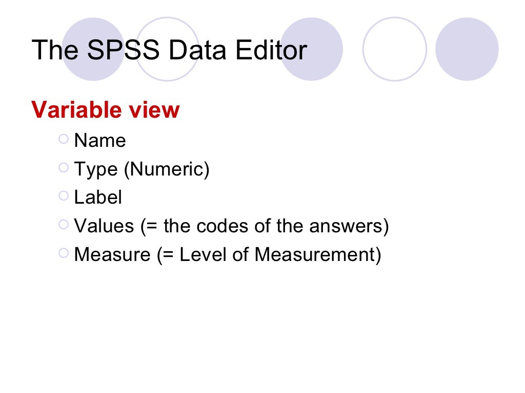 Introduction to spss