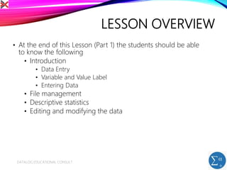 Introduction to spss 1 | PPT