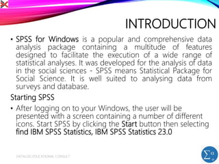Introduction to spss 1 | PPT