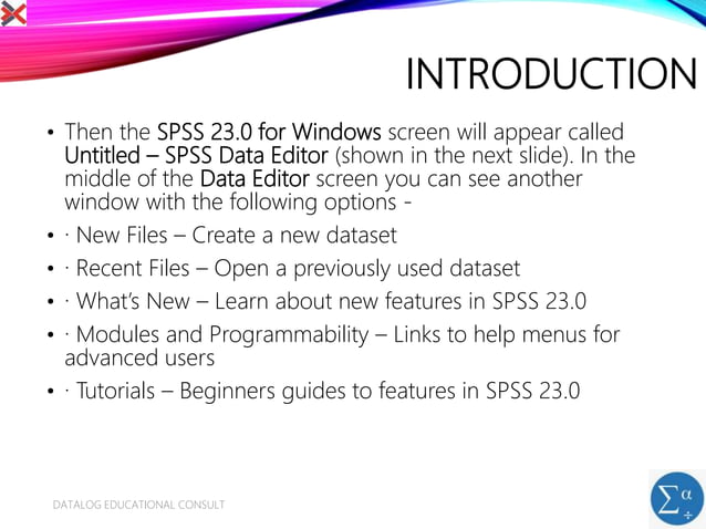 Introduction to spss 1 | PPT