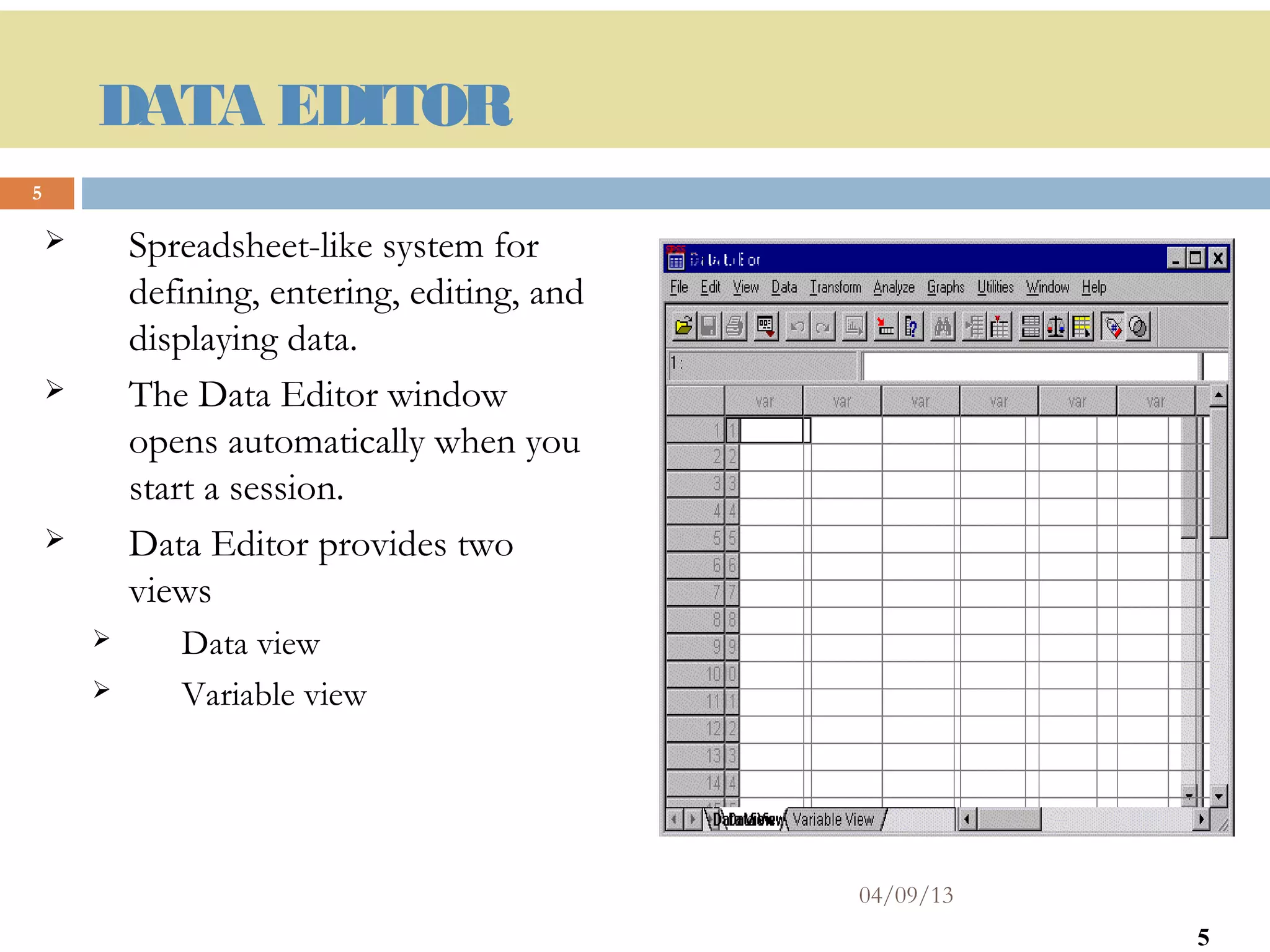 Introduction To Spss 18 Ppt Operating Systems Computer Software And Applications