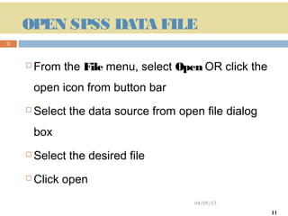 Introduction to spss 18 | PPT