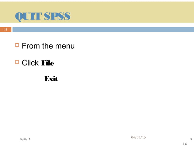Introduction to spss 18 | PPT | Operating Systems | Computer Software and Applications
