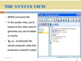 Introduction to spss 18 | PPT