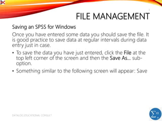 Introduction to spss 2 | PPTX