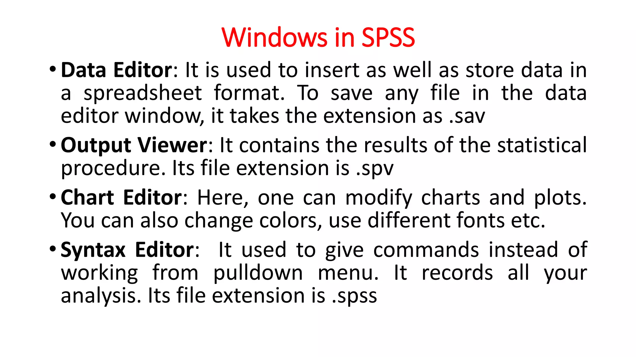 Working with SPSS | PPTX | Technology & Computing