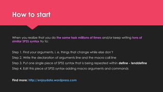 Introduction to SPSS macros | PDF | Programming Languages | Computing