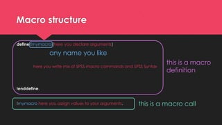 Introduction to SPSS macros | PDF | Programming Languages | Computing