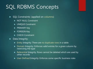 Introduction to SQL | PPTX