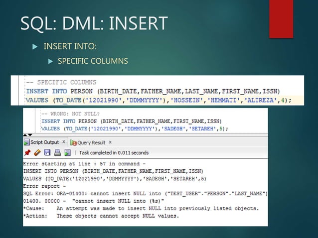 Introduction To Sql Ppt