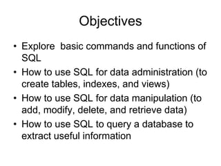Introduction to (sql) | PPTX