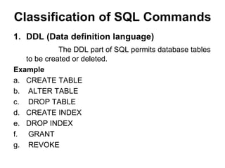 Introduction to (sql) | PPTX