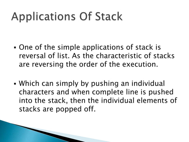 Introduction to stack | PPTX