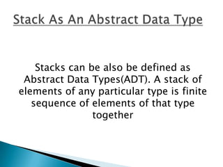 Introduction to stack | PPT