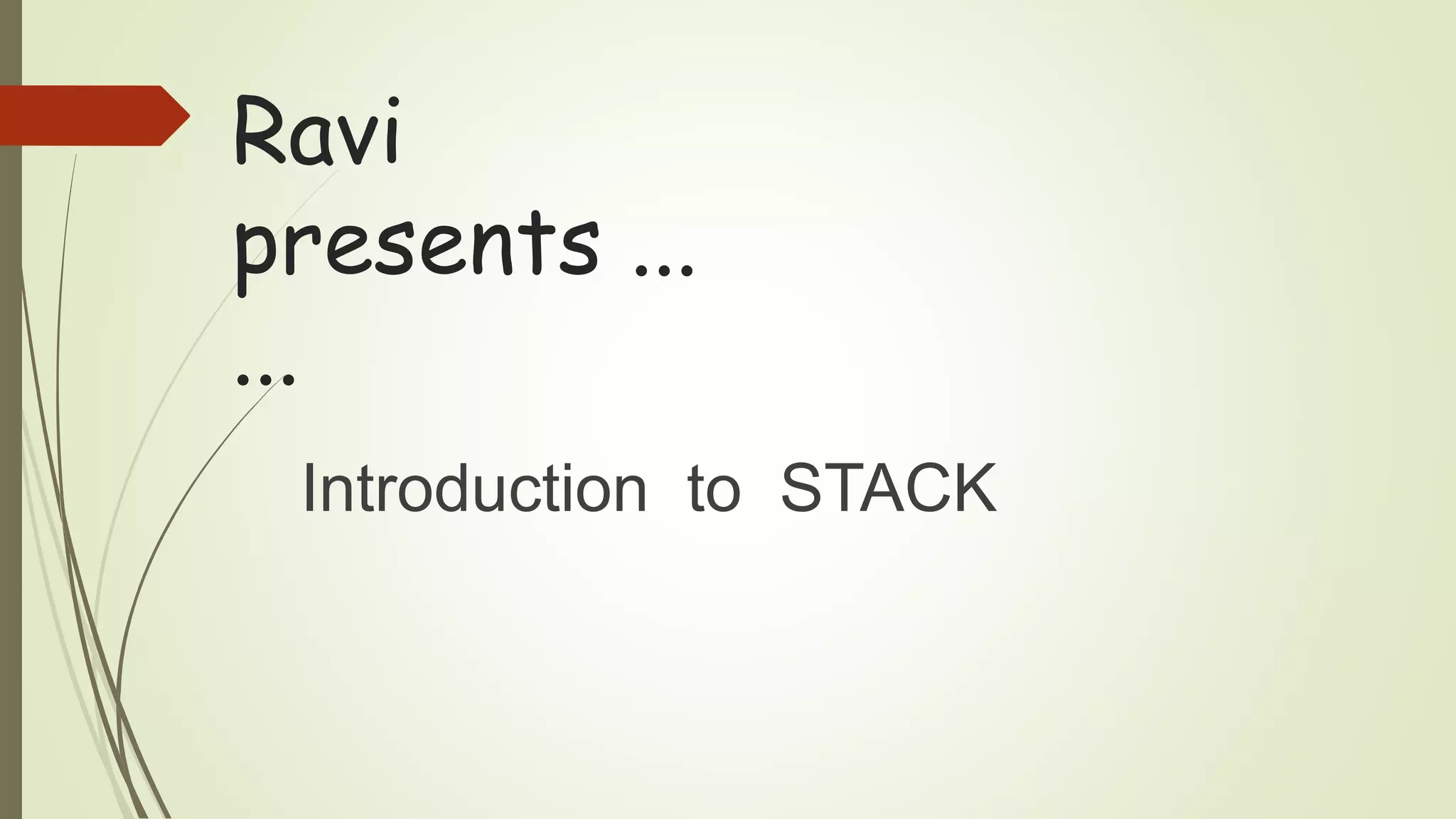 Introduction to stack | PPT