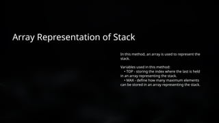 Introduction to Stack.pptx with stack info | PPTX