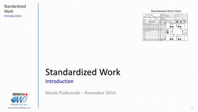 Introduction to Standardized Work | PPTX