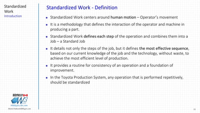 Introduction to Standardized Work | PPT