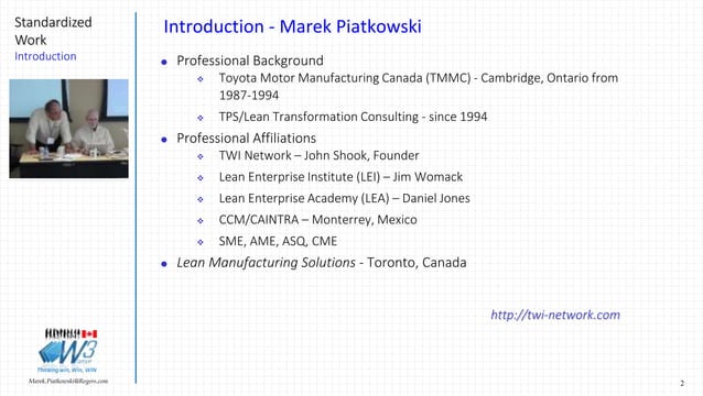 Introduction to Standardized Work | PPTX