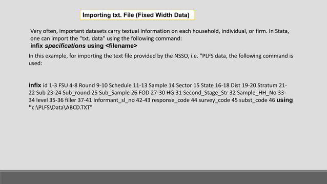 INTRODUCTION TO STATA.pptx | Programming Languages | Computing