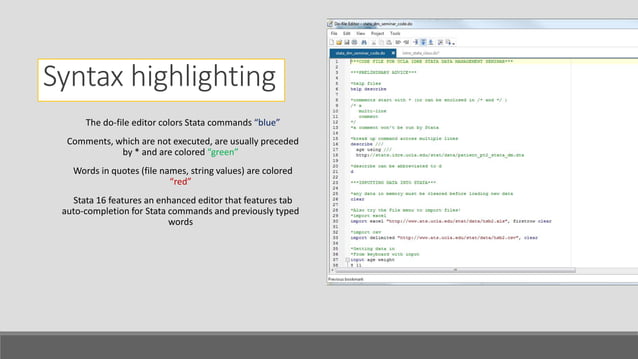 INTRODUCTION TO STATA.pptx | Programming Languages | Computing