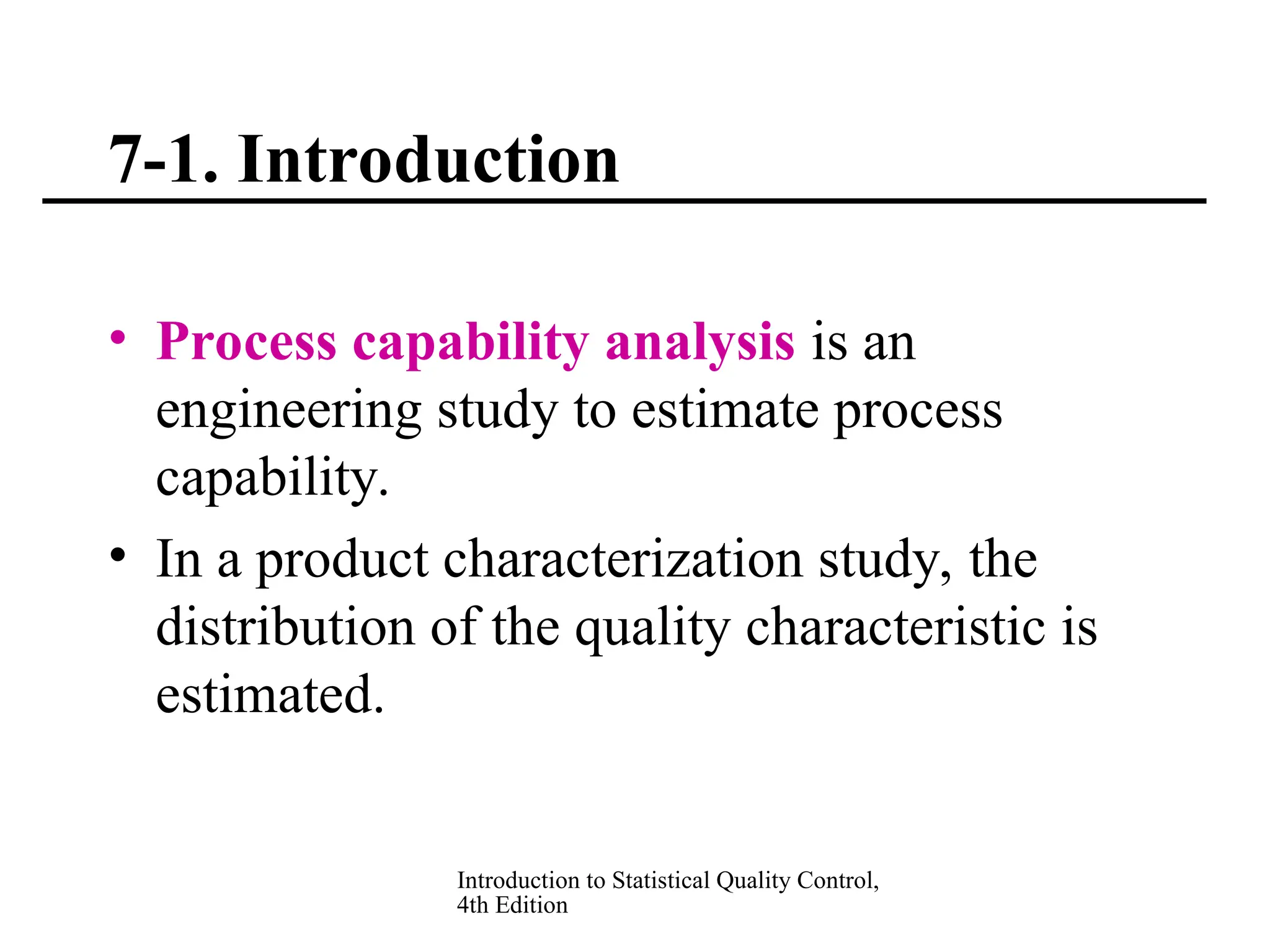 Introduction To Statistical Quality Controlppt Science
