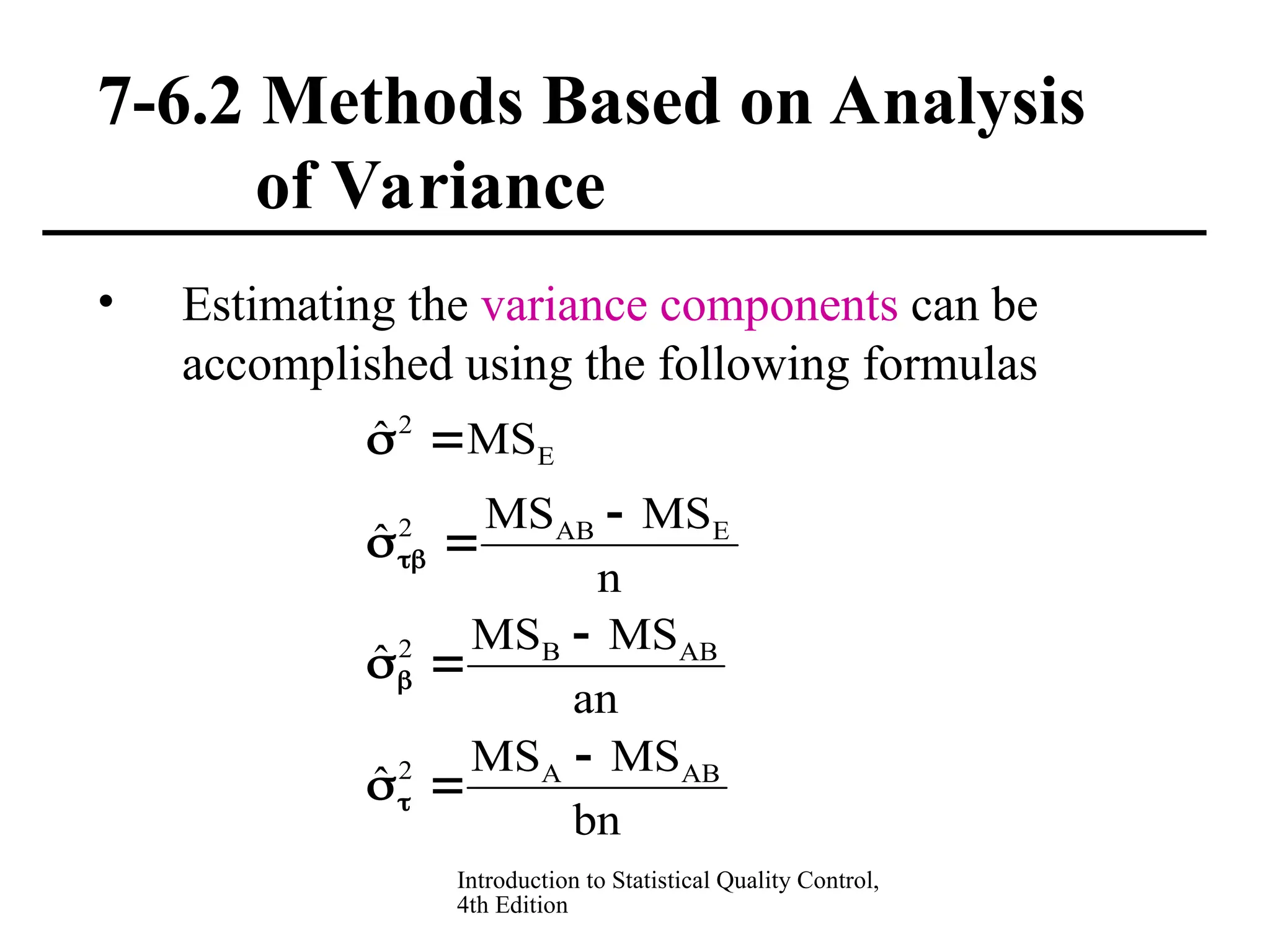 Introduction To Statistical Quality Controlppt Science