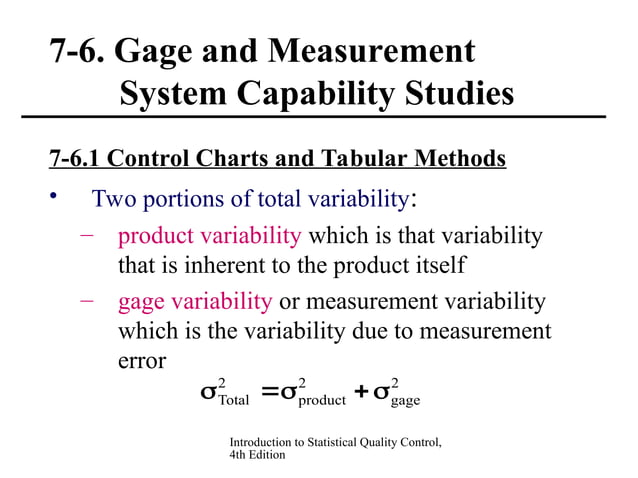introduction to statistical quality control.ppt | Science