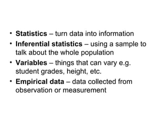 Introduction to statistical terms | PPT