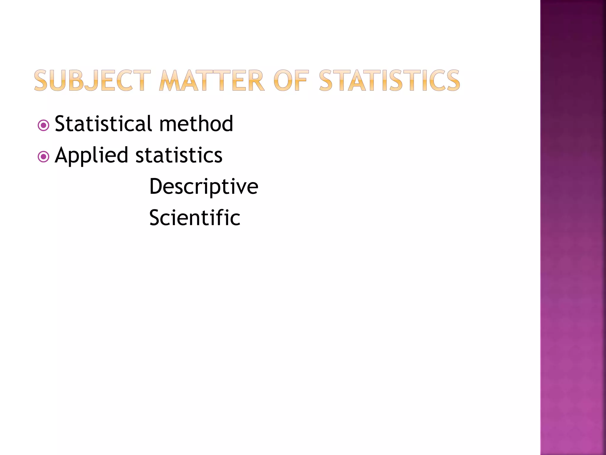 Introduction to statistics | PPTX