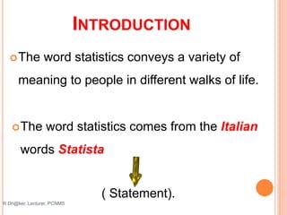 Introduction to statistics...ppt rahul | PPSX