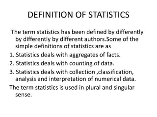 Introduction to statistics | PPT