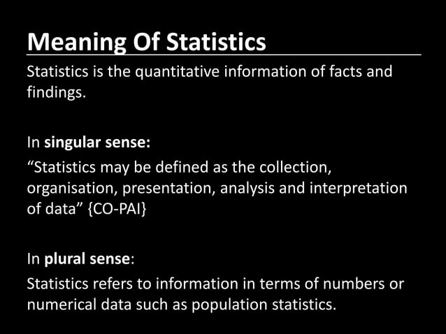 Introduction To Statistics - Class 11 - Commerce | PPTX | Business ...