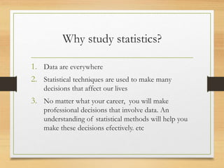 Introduction to statistics | PPTX