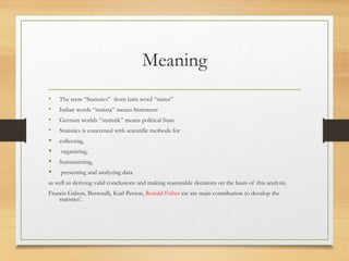 Introduction to statistics | PPTX