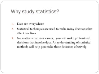Introduction to statistics | PPT