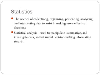 Introduction to statistics | PPT