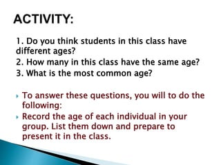 Introduction to statistics | PPT