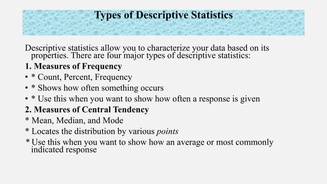 Introduction to statistics in health care | PPTX